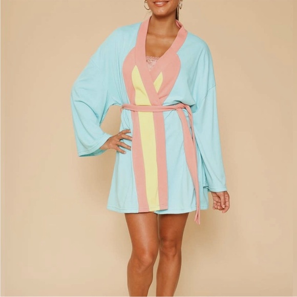 Intimates & Sleepwear | New Rainbow Bathrobe Arch Motif Retro Design ...
